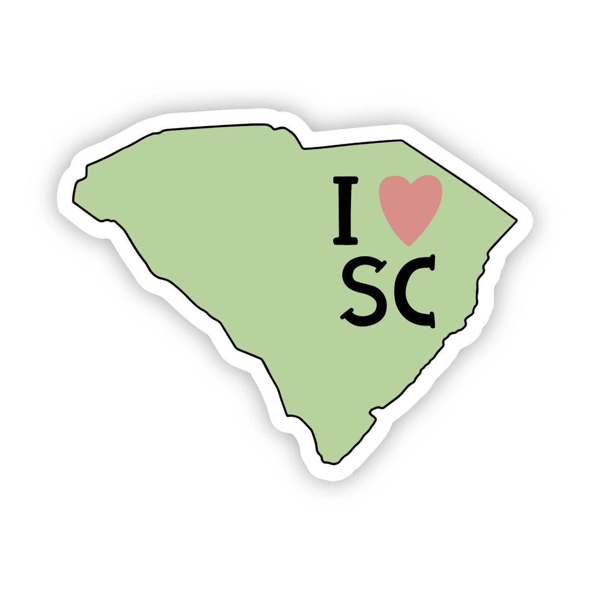 "I Love South Carolina" Sticker – Big Moods