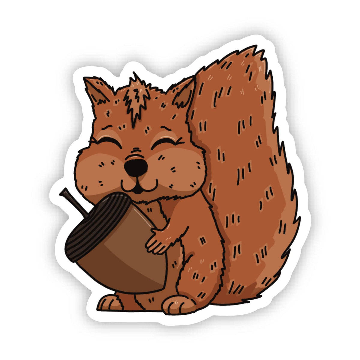 Cute Fall Squirrel Sticker – Big Moods