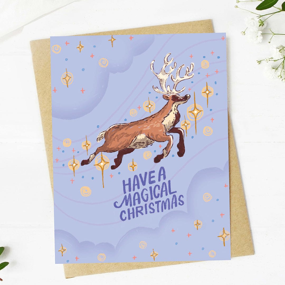 "Have a magical Christmas" Reindeer Greeting Card – Big Moods