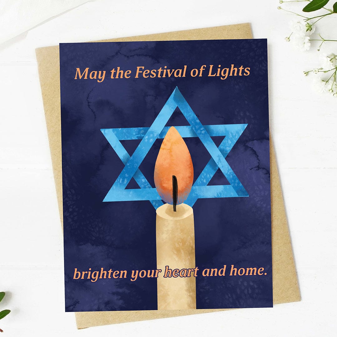 May The Festival Of Lights Brighten Your Heart Hanukkah Card – Big Moods