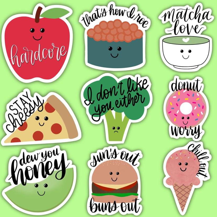 Food Pun Sticker Pack – Big Moods