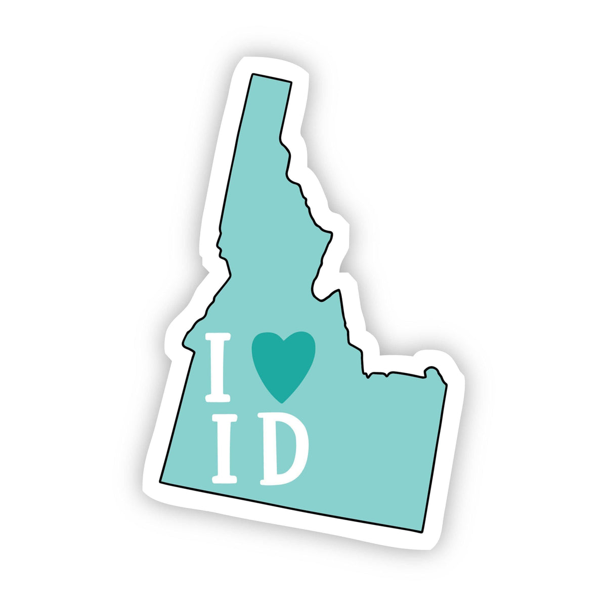 I Love Idaho Teal Sticker – Big Moods