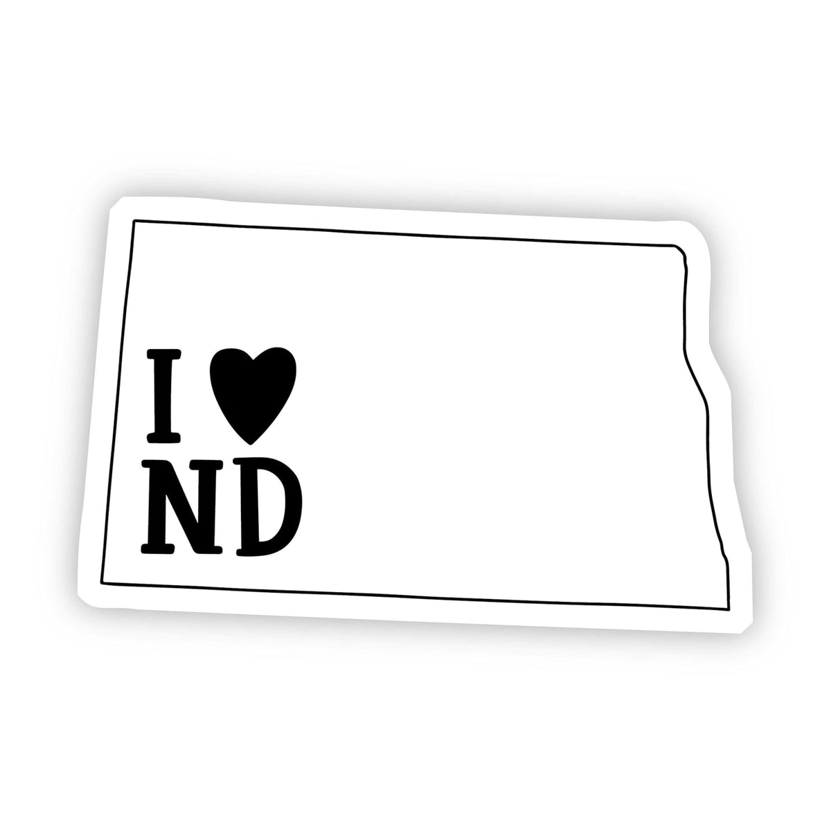 I Love North Dakota Sticker – Big Moods