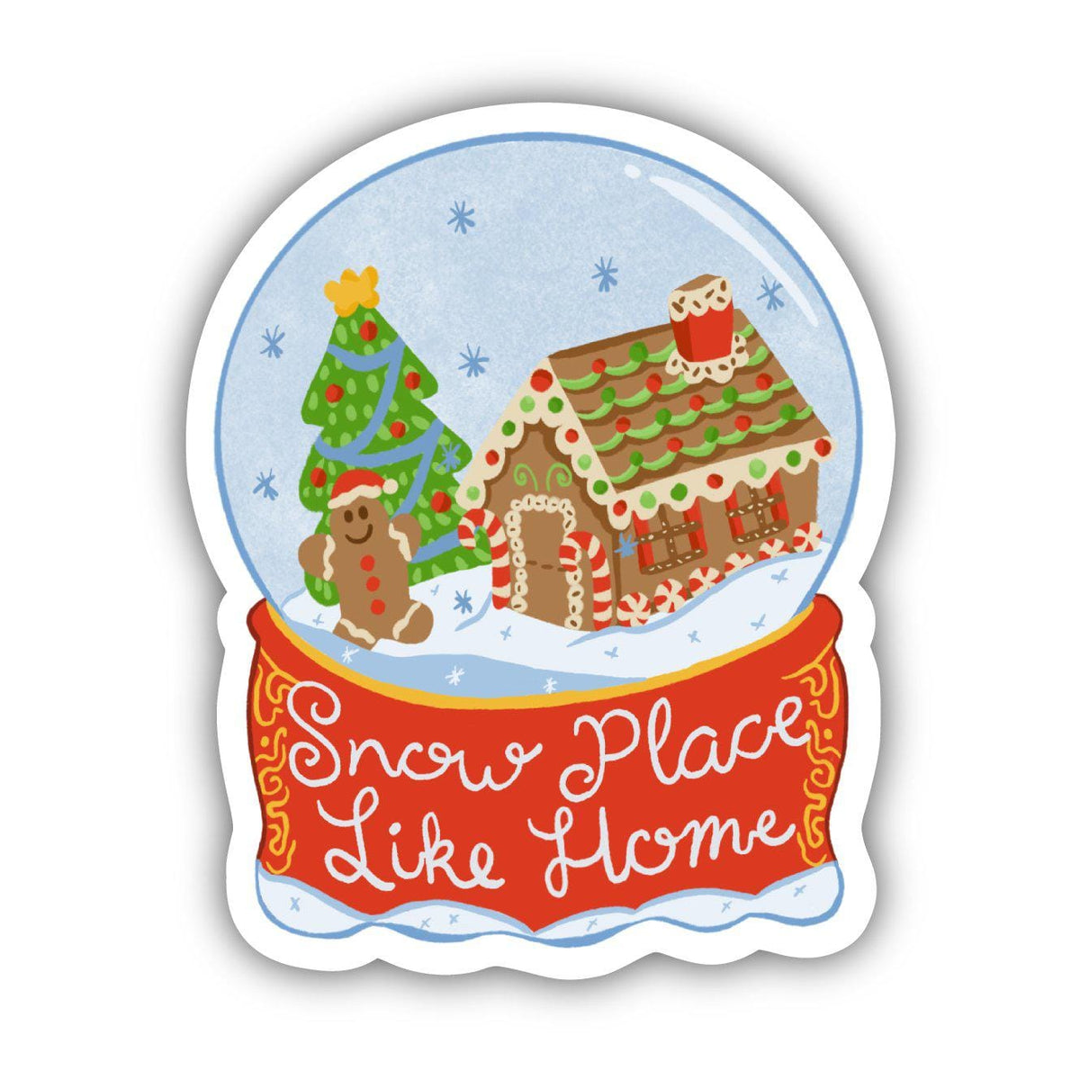 Snow Place Like Home Snow Globe Winter Sticker – Big Moods