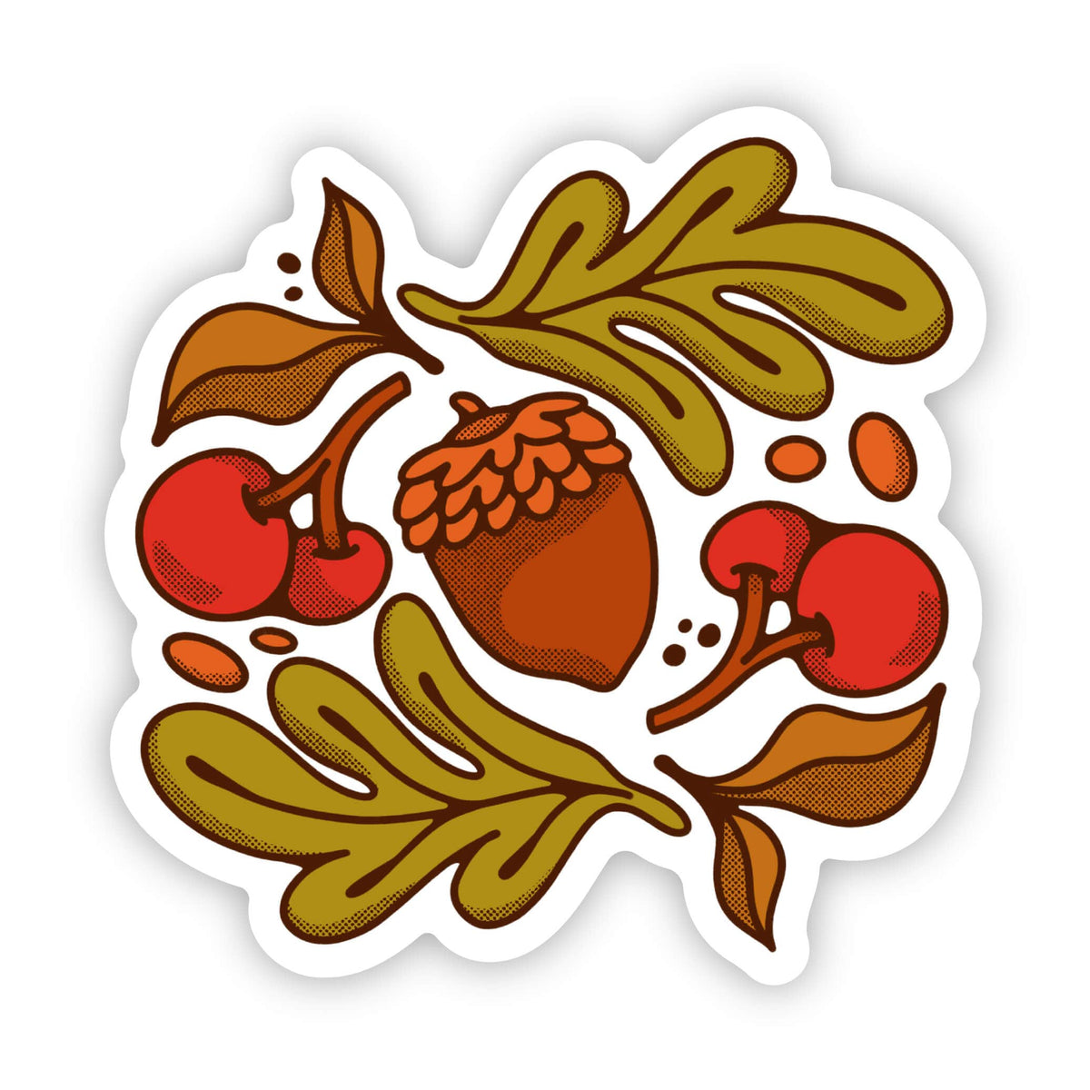 Acorn berries fall sticker – Big Moods