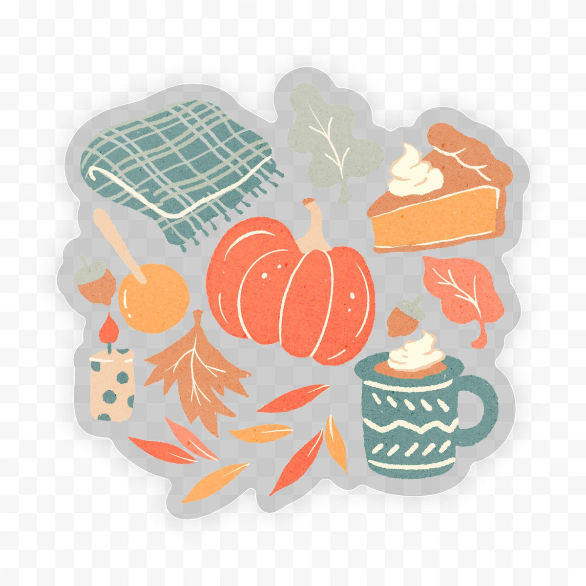 Clear- Fall Necessities Sticker – Big Moods