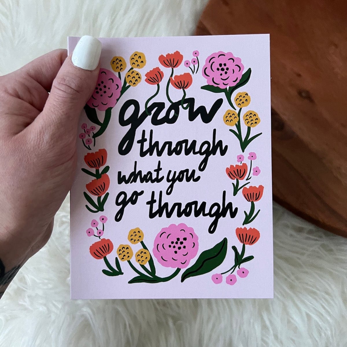 "Grow Through What You Go Through" Encouragement Card – Big Moods