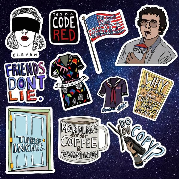 Stranger Things Fan Art Stickers – Big Moods