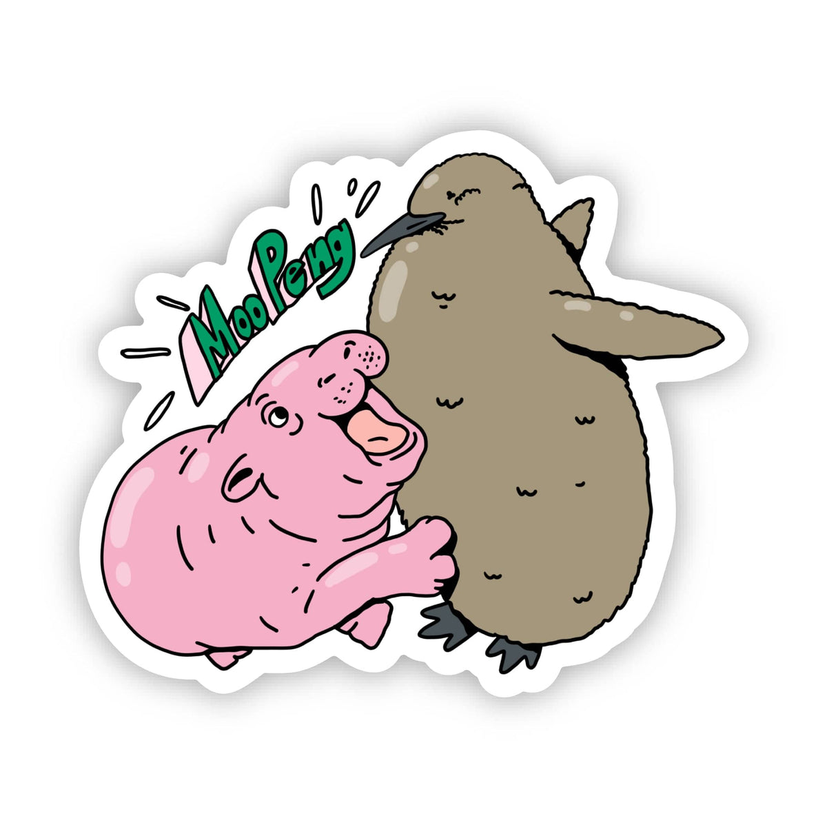 Moo Peng - Moo Deng & Pesto Sticker – Big Moods