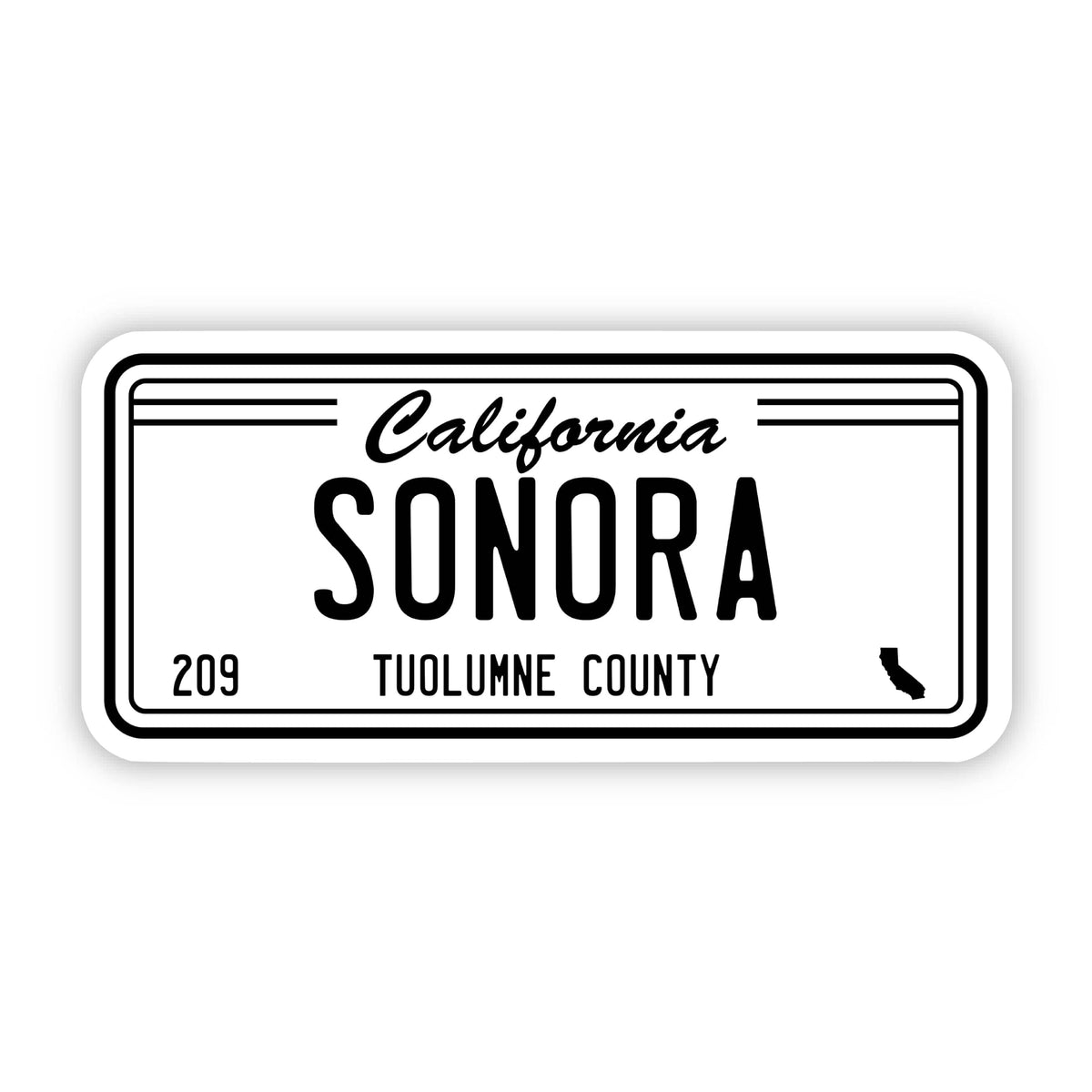 Sonora, California License Plate Sticker – Big Moods