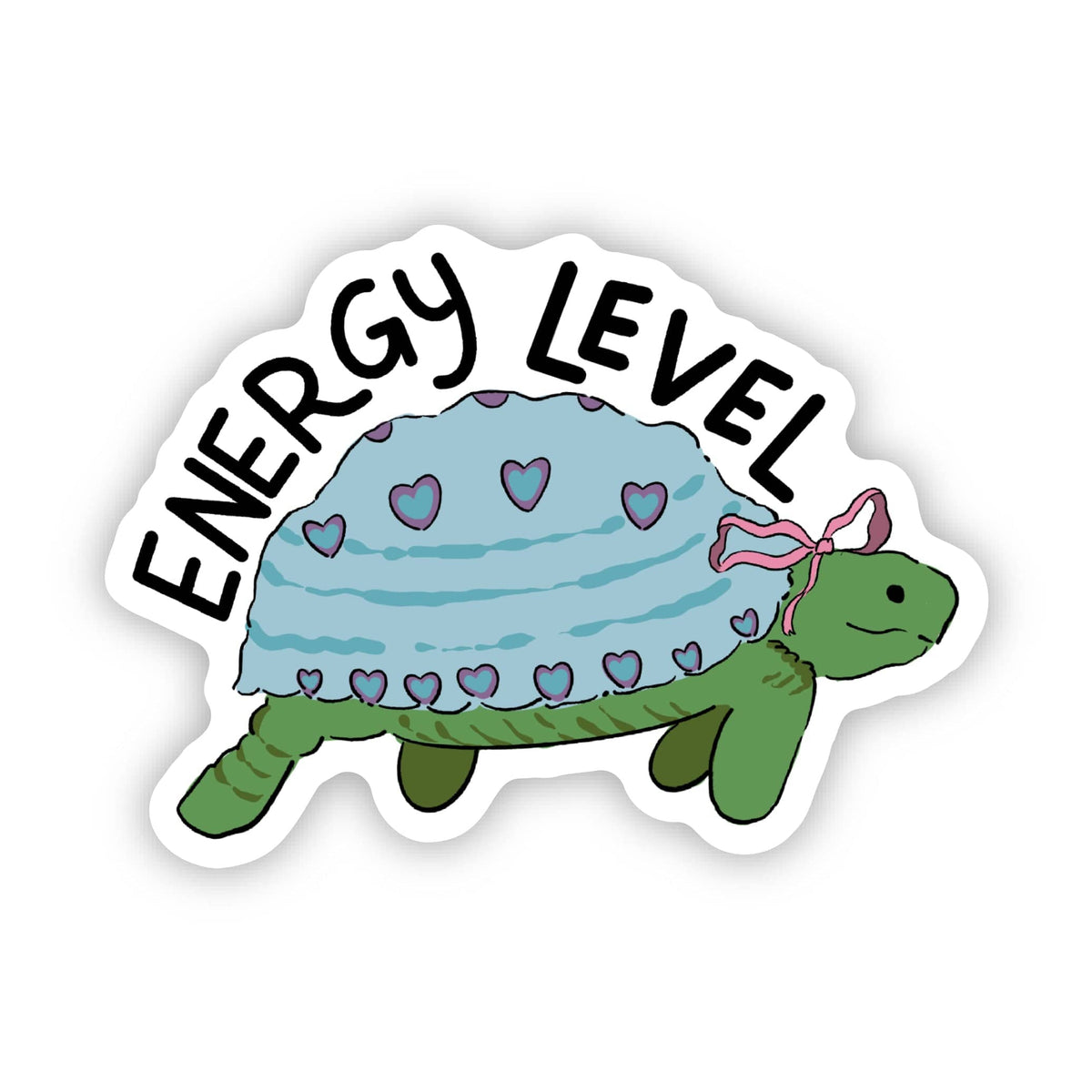 "Energy level" Funny Tired Tortoise Sticker – Big Moods