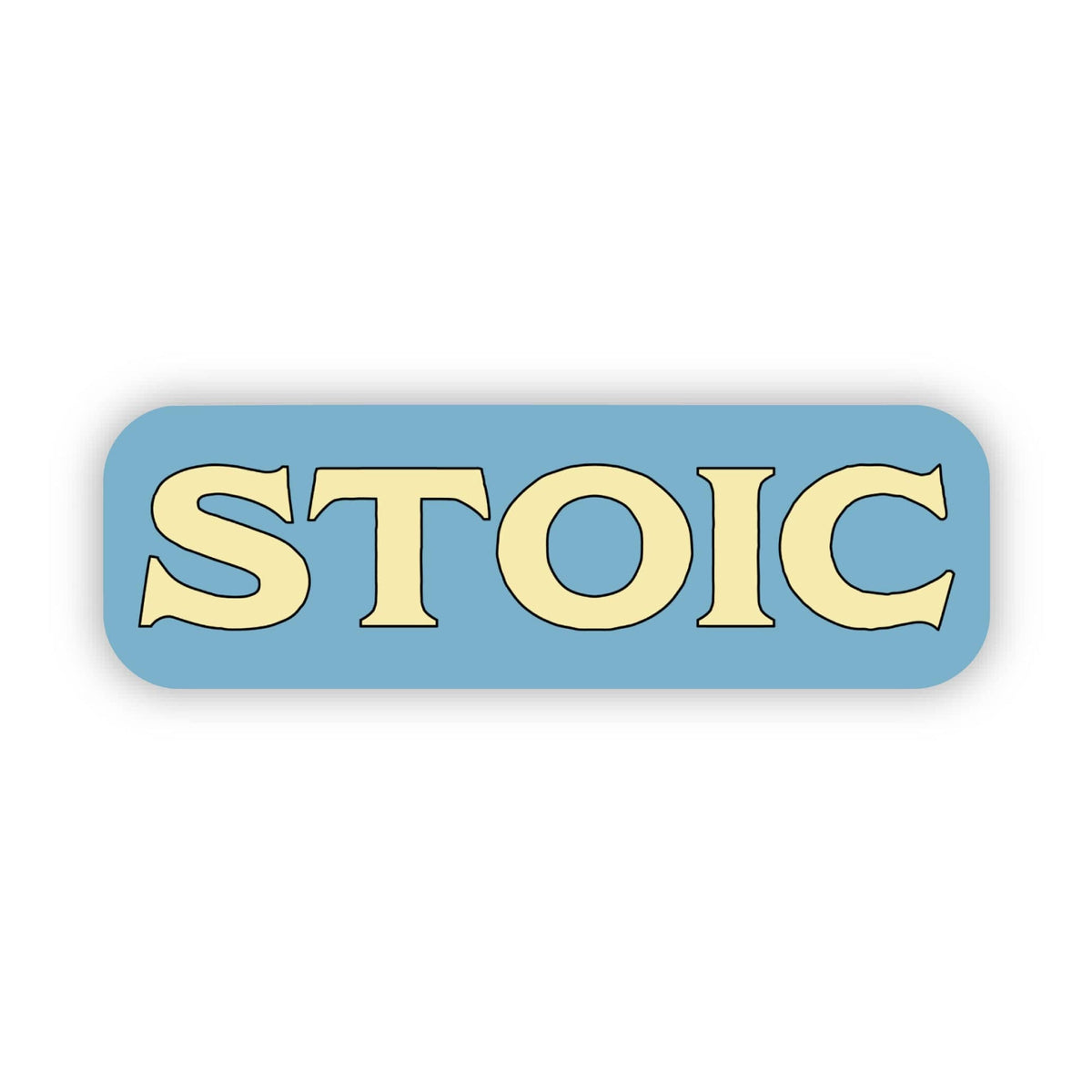 Stoic Philosophy Blue Text Sticker – Big Moods