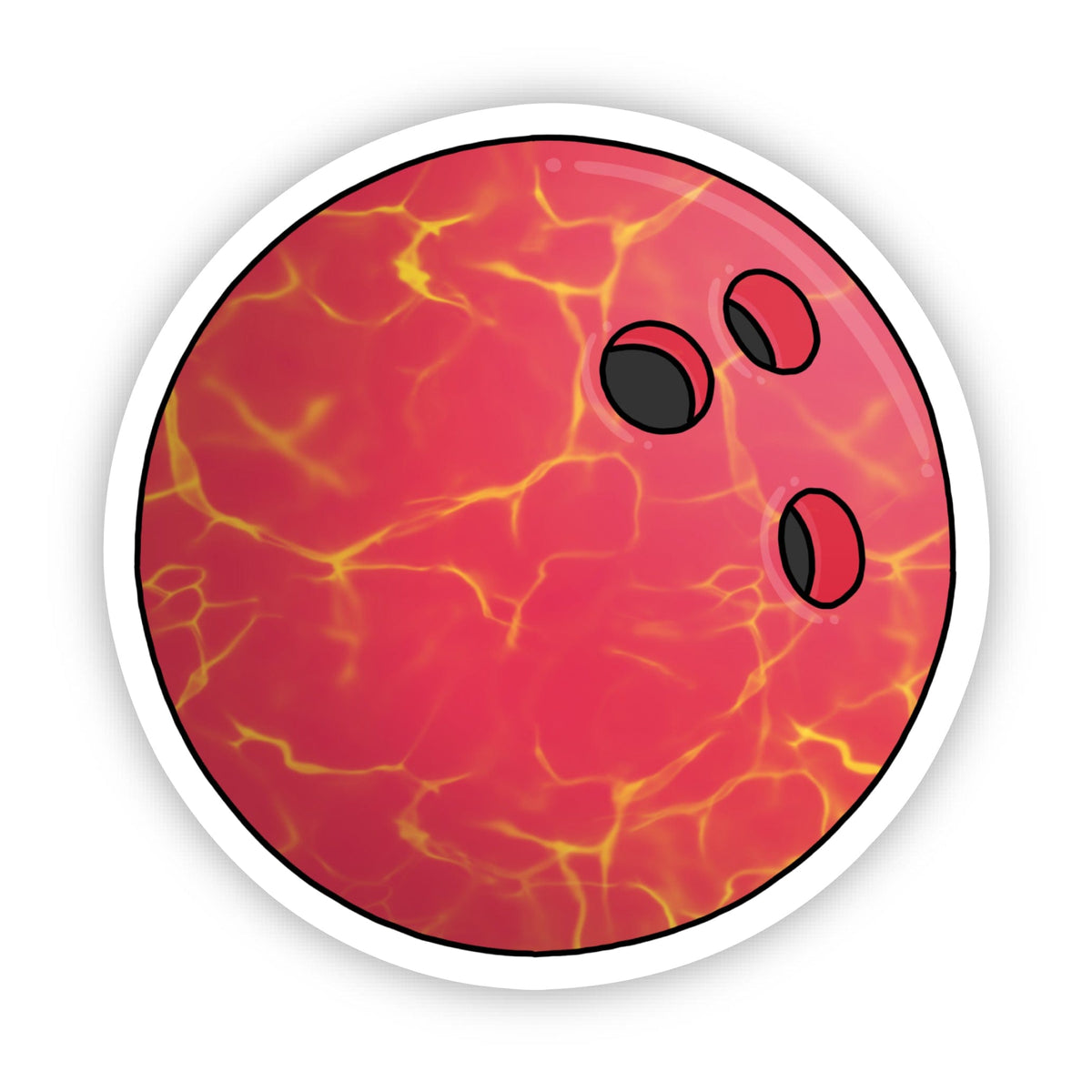 Red Bowling Ball Sticker – Big Moods