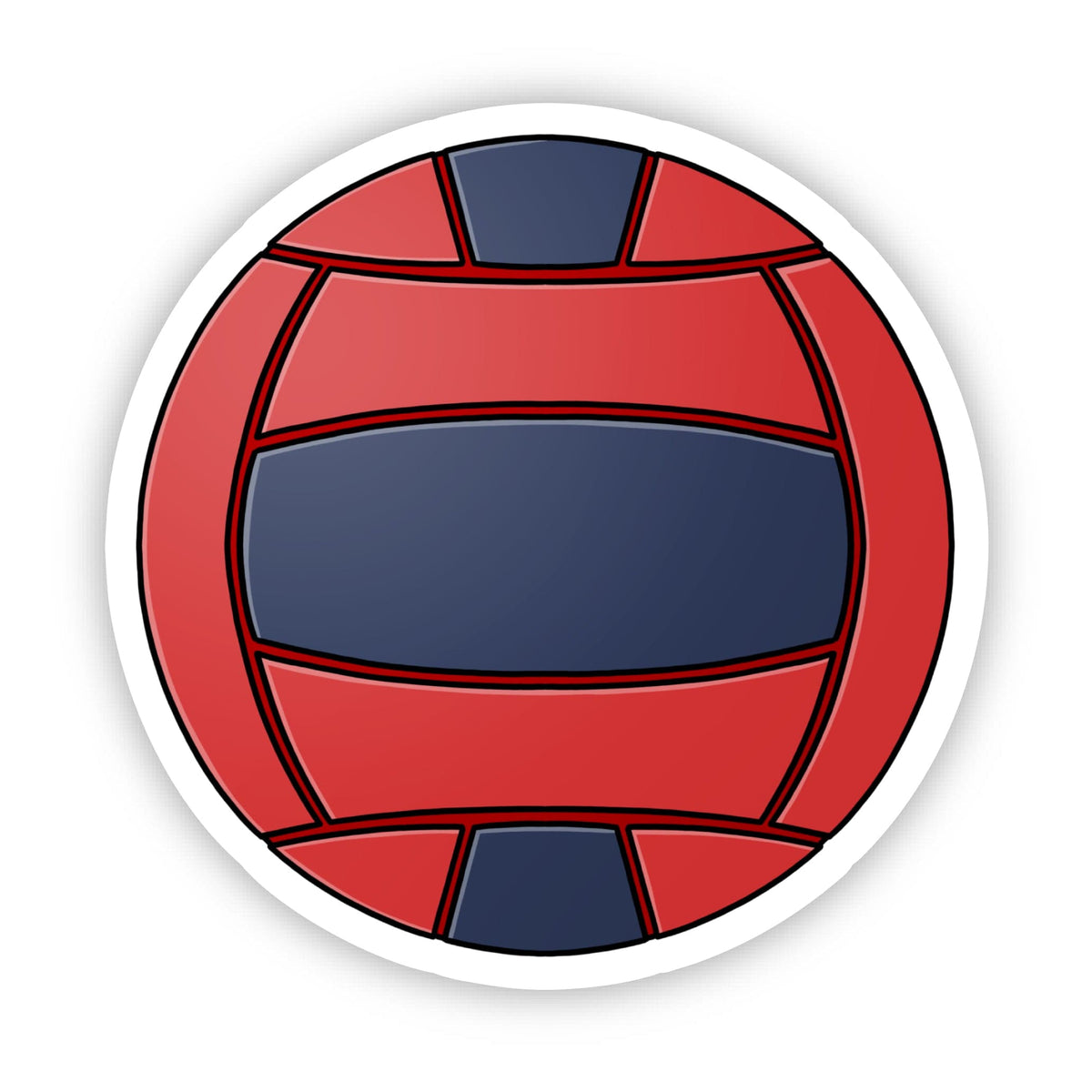 Blue and Red Dodgeball Sticker – Big Moods