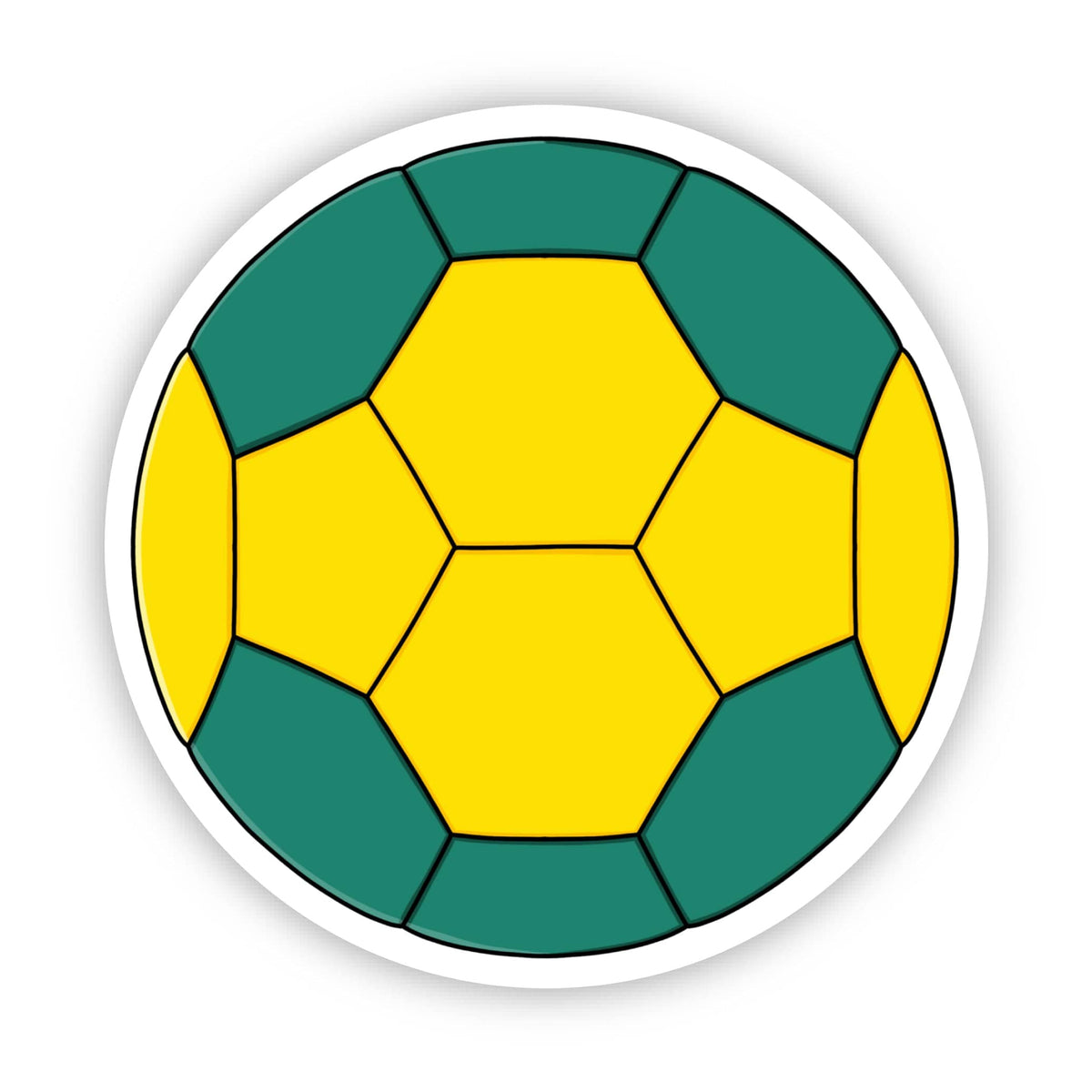 Green and Yellow Handball Sticker – Big Moods