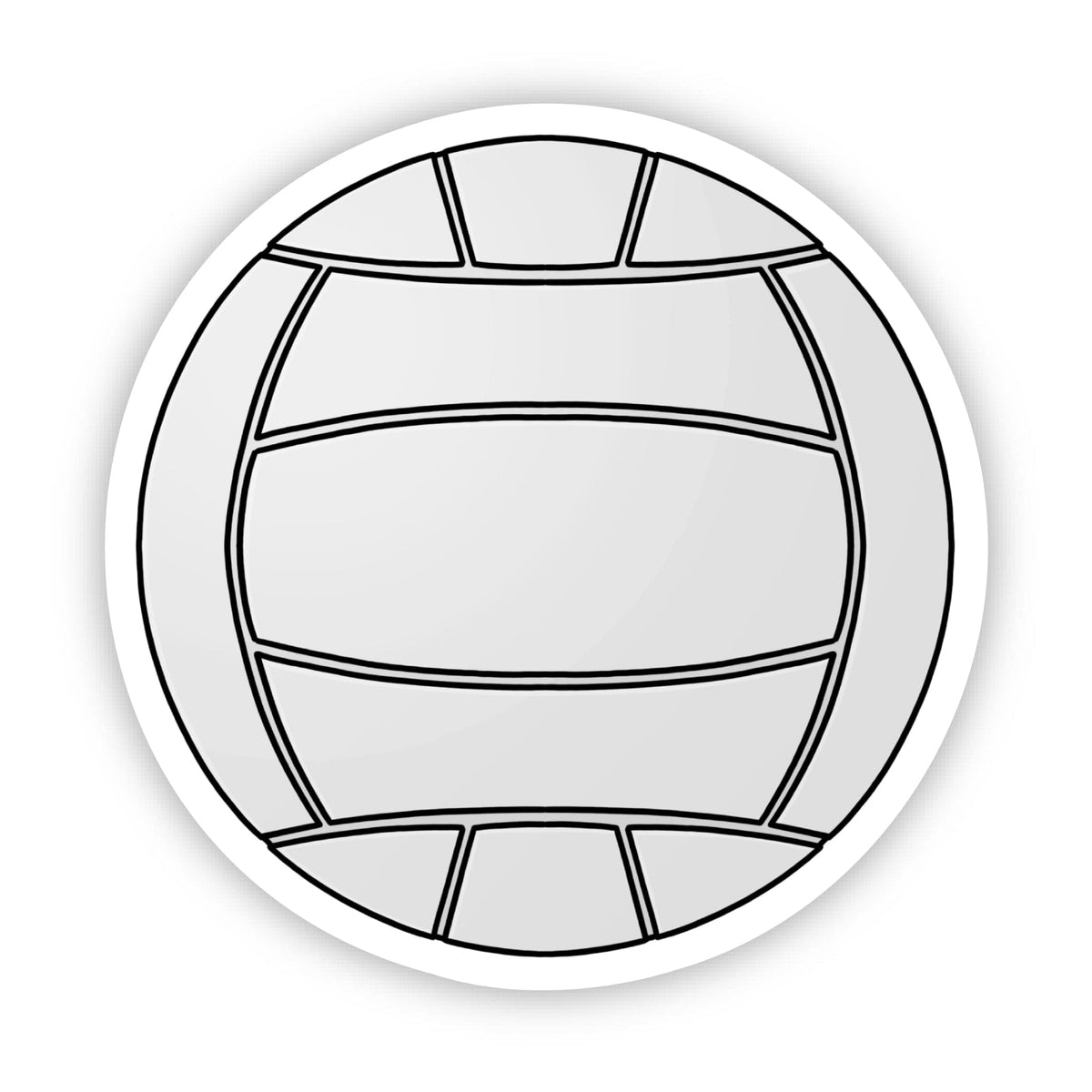 White Dodgeball Sticker – Big Moods