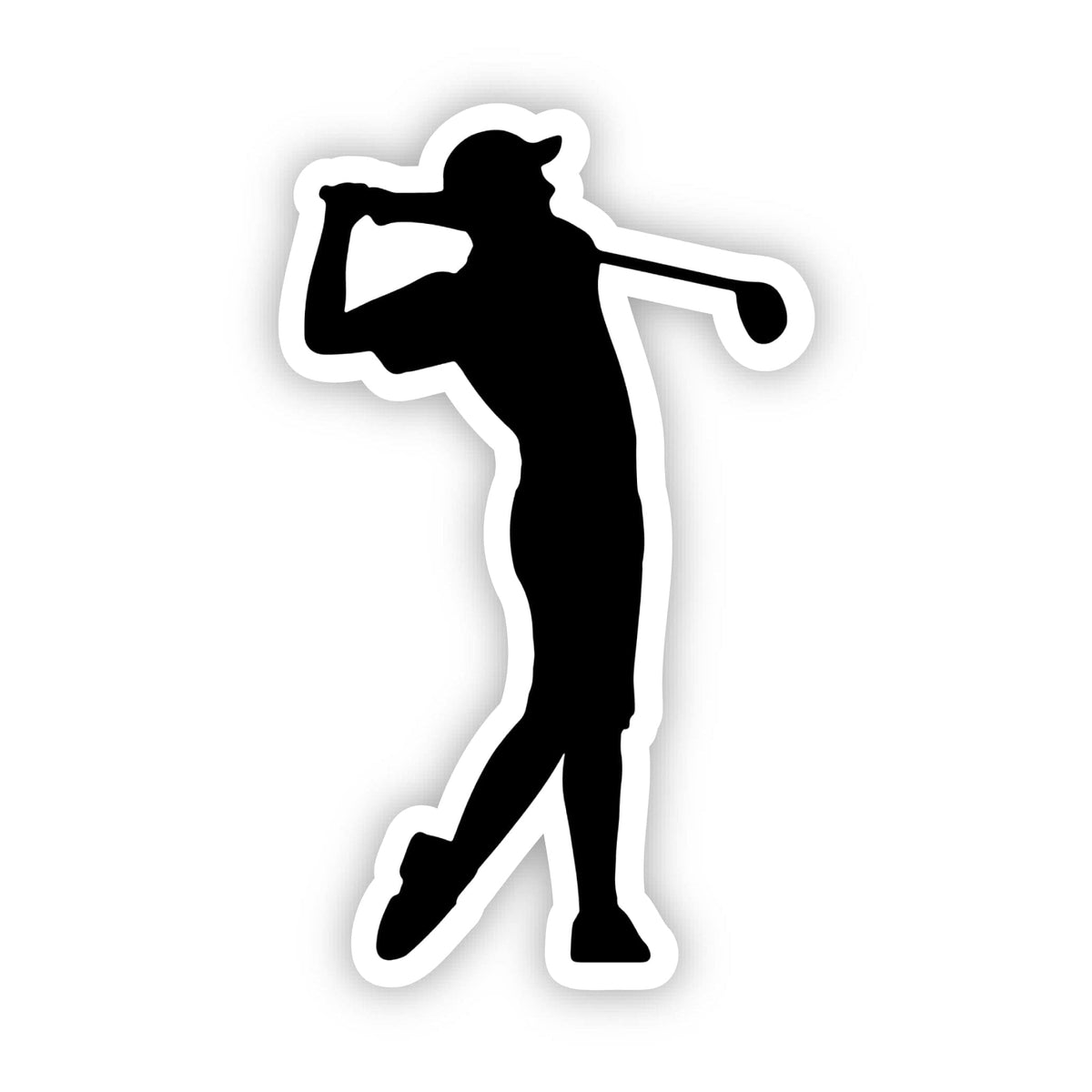 Golf Swing Black Sticker – Big Moods