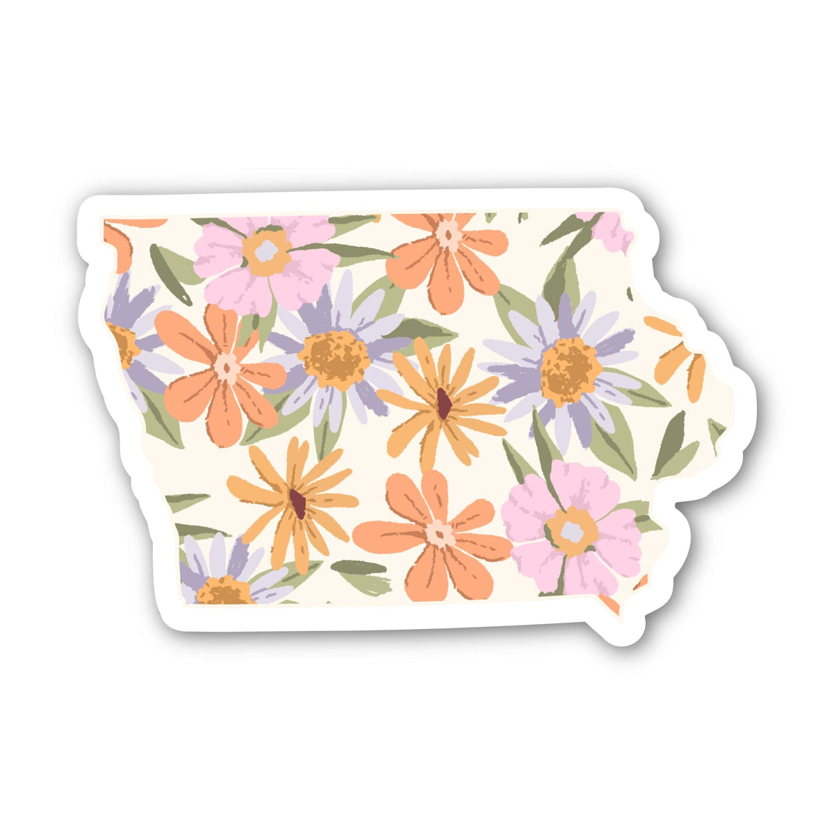Iowa Floral Pattern Sticker – Big Moods