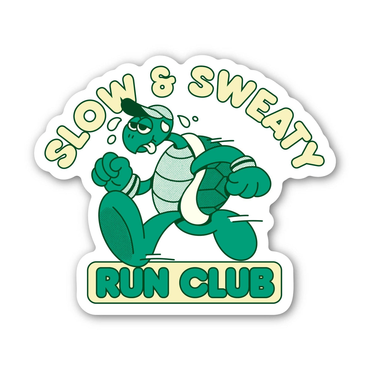 Slow & Sweaty Run Club Sticker – Big Moods