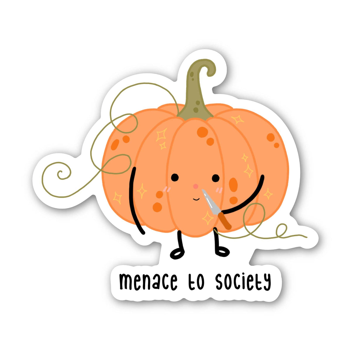 Menace To Society Pumpkin Sticker – Big Moods