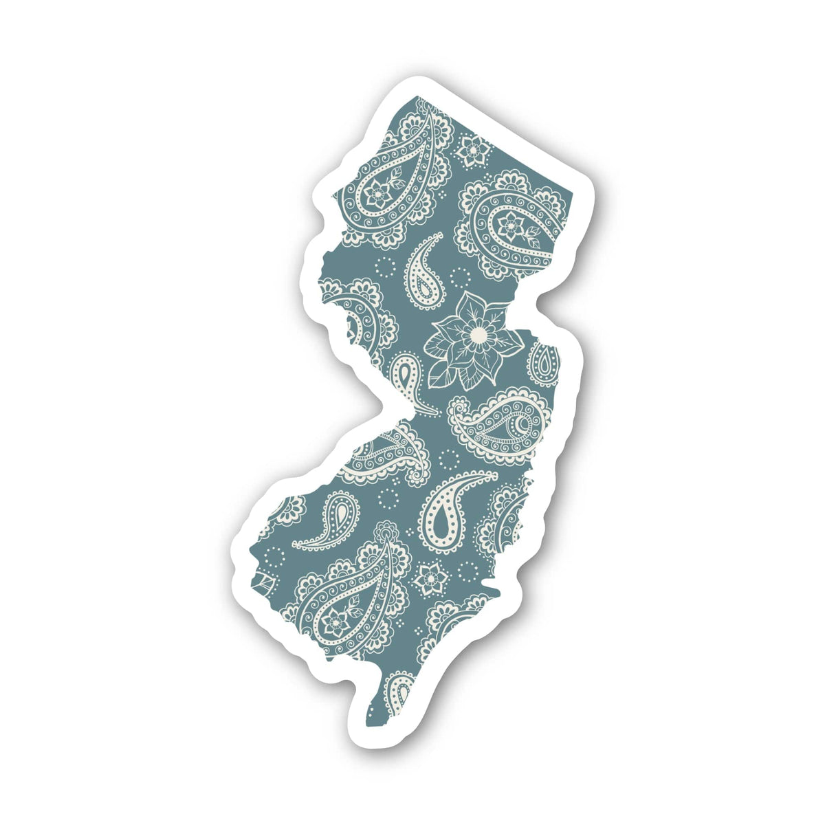 New Jersey Paisley Pattern Sticker – Big Moods