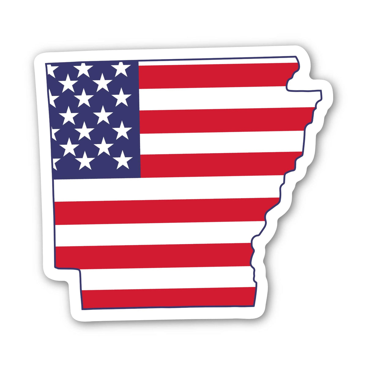 Arkansas USA Flag Pattern Sticker – Big Moods