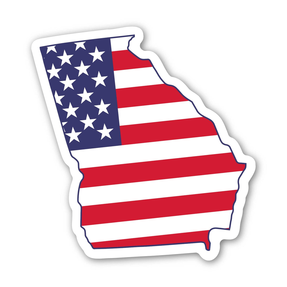 Georgia USA Flag Pattern Sticker – Big Moods