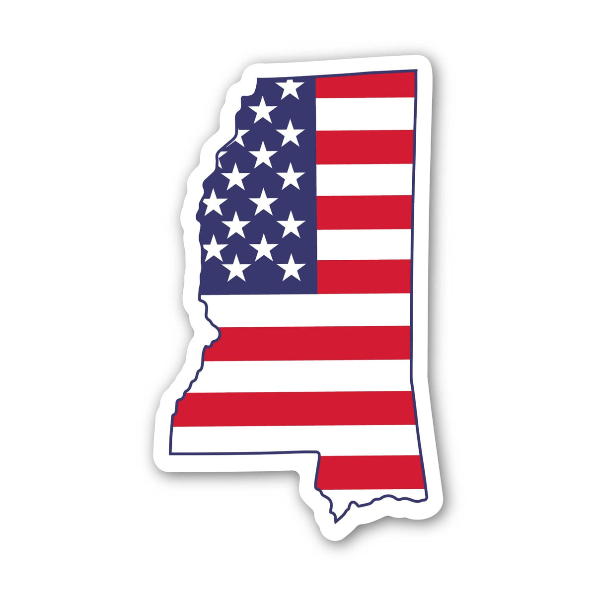 Mississippi USA Flag Pattern Sticker – Big Moods
