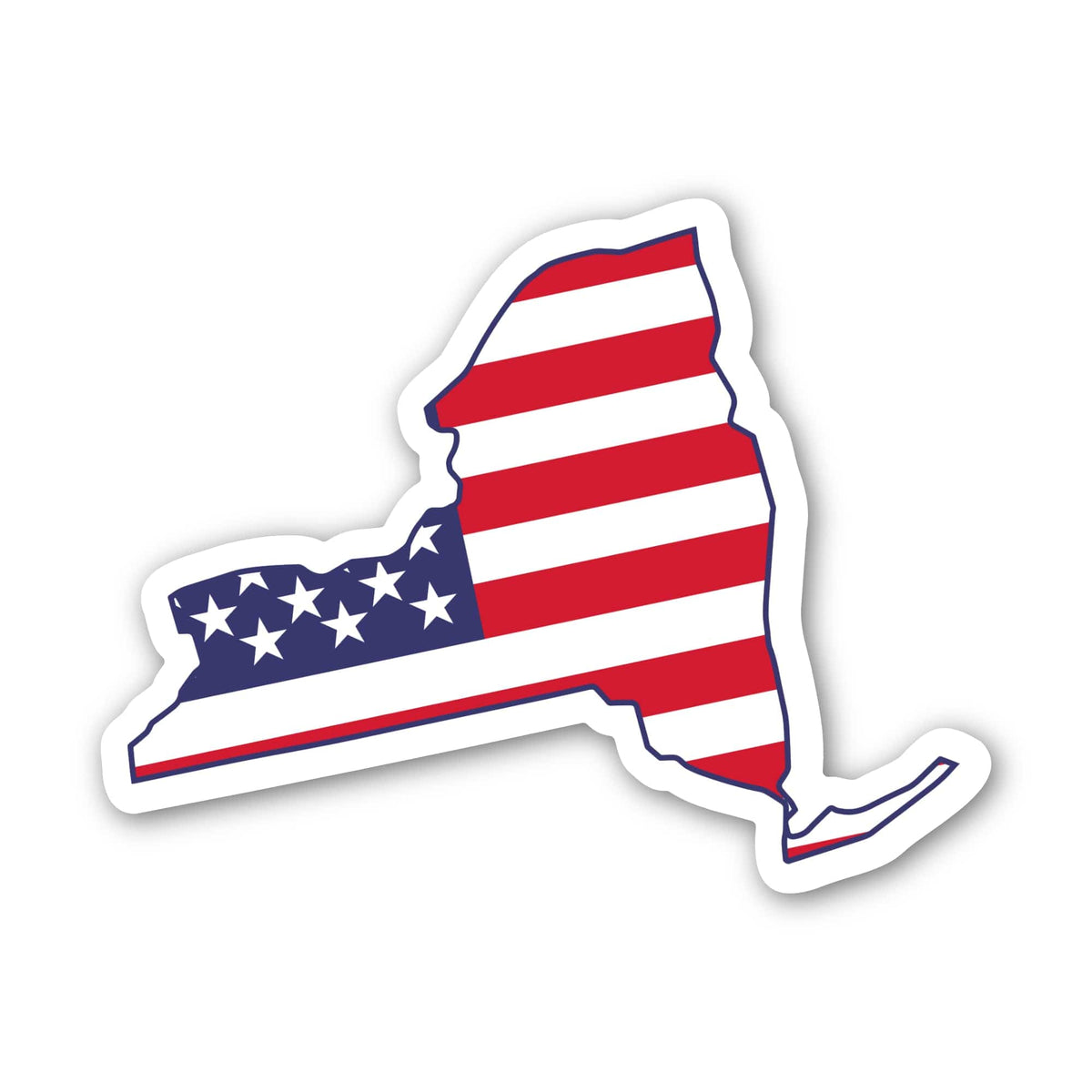 New York USA Flag Pattern Sticker – Big Moods