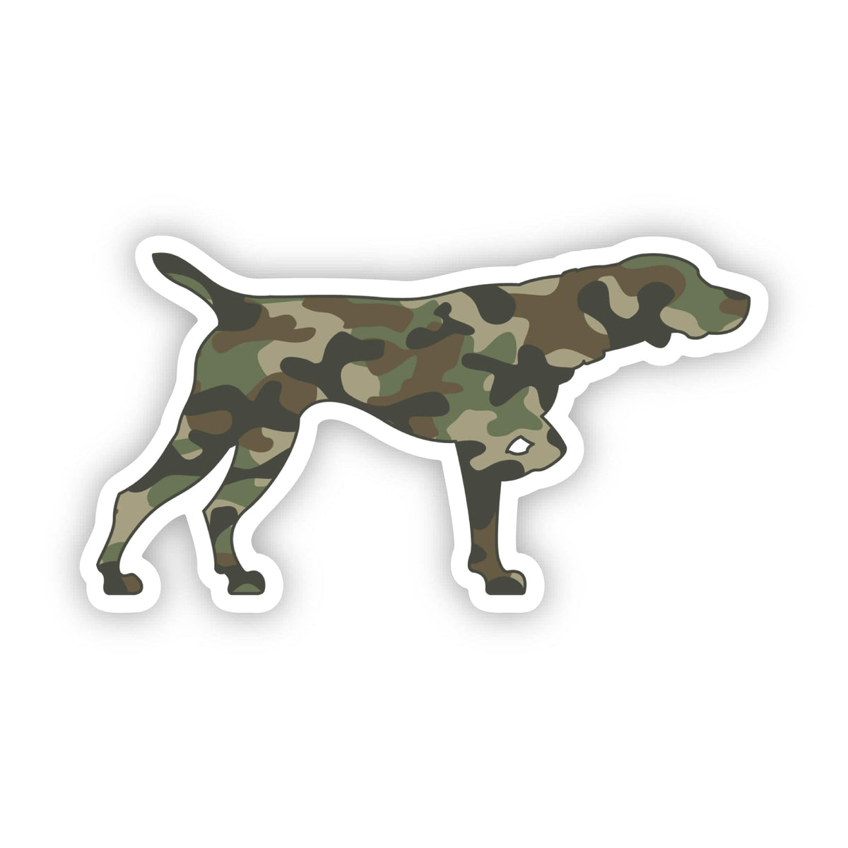 Camo Hunting Dog Sticker – Big Moods