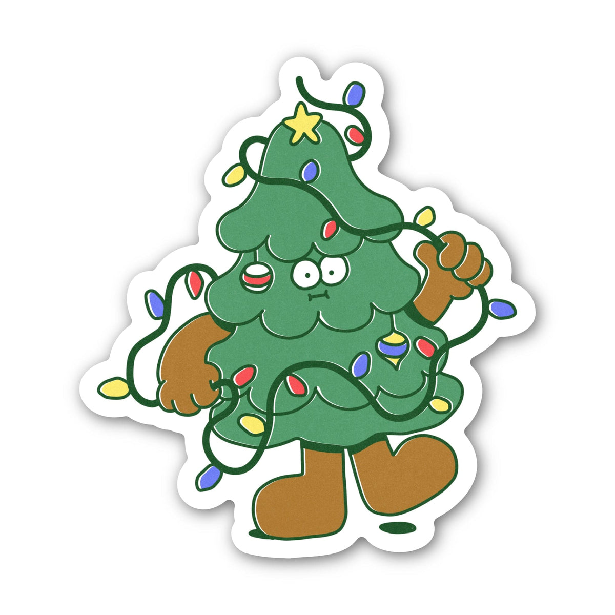 Stressed Christmas Tree Sticker – Big Moods