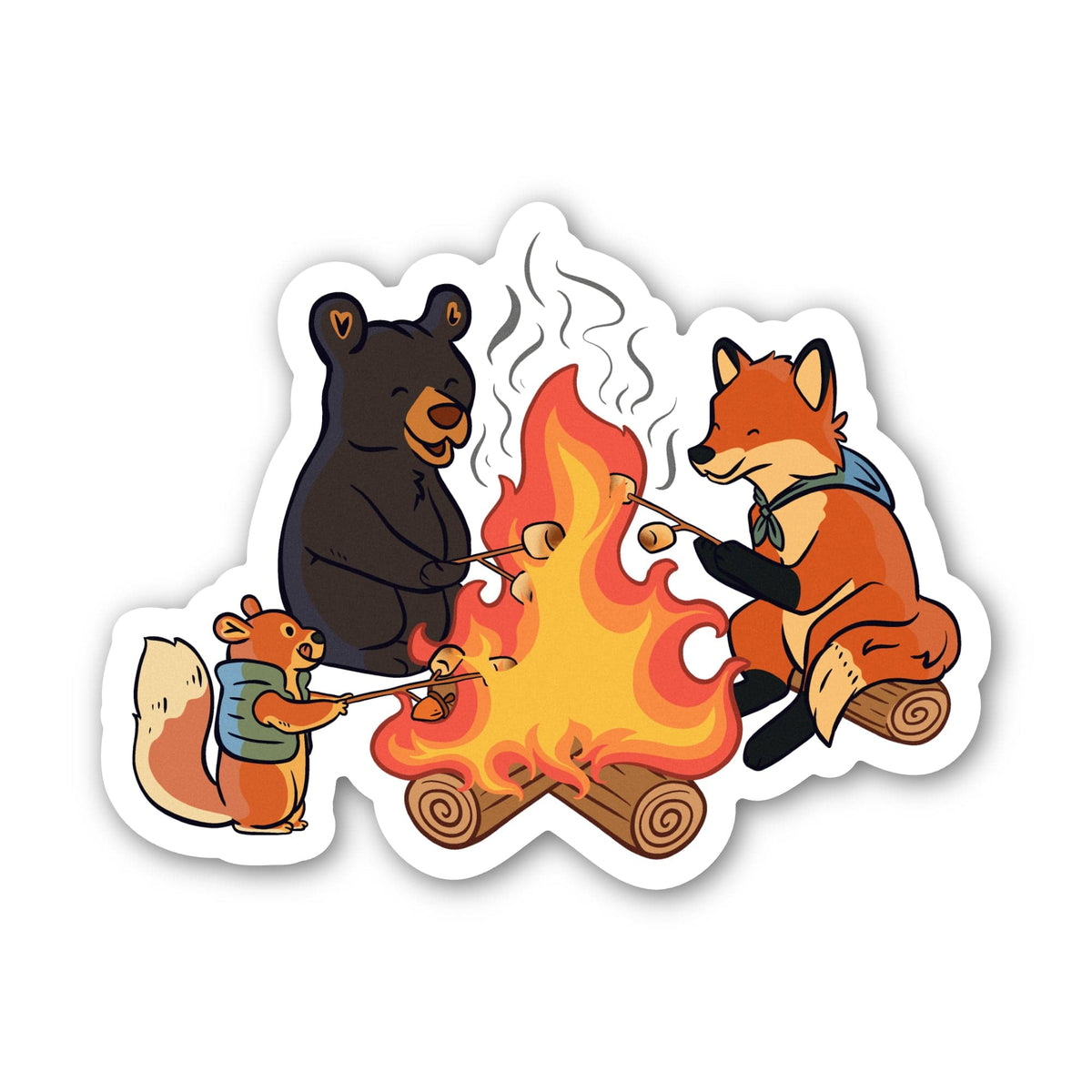 Campfire Animals Sticker – Big Moods