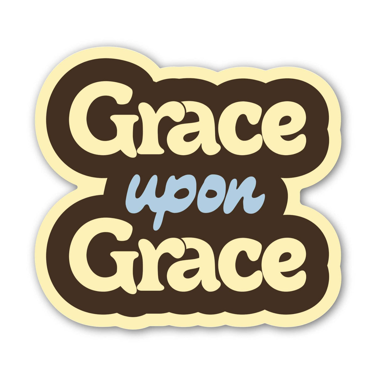 Grace Upon Grace Text Faith Sticker – Big Moods