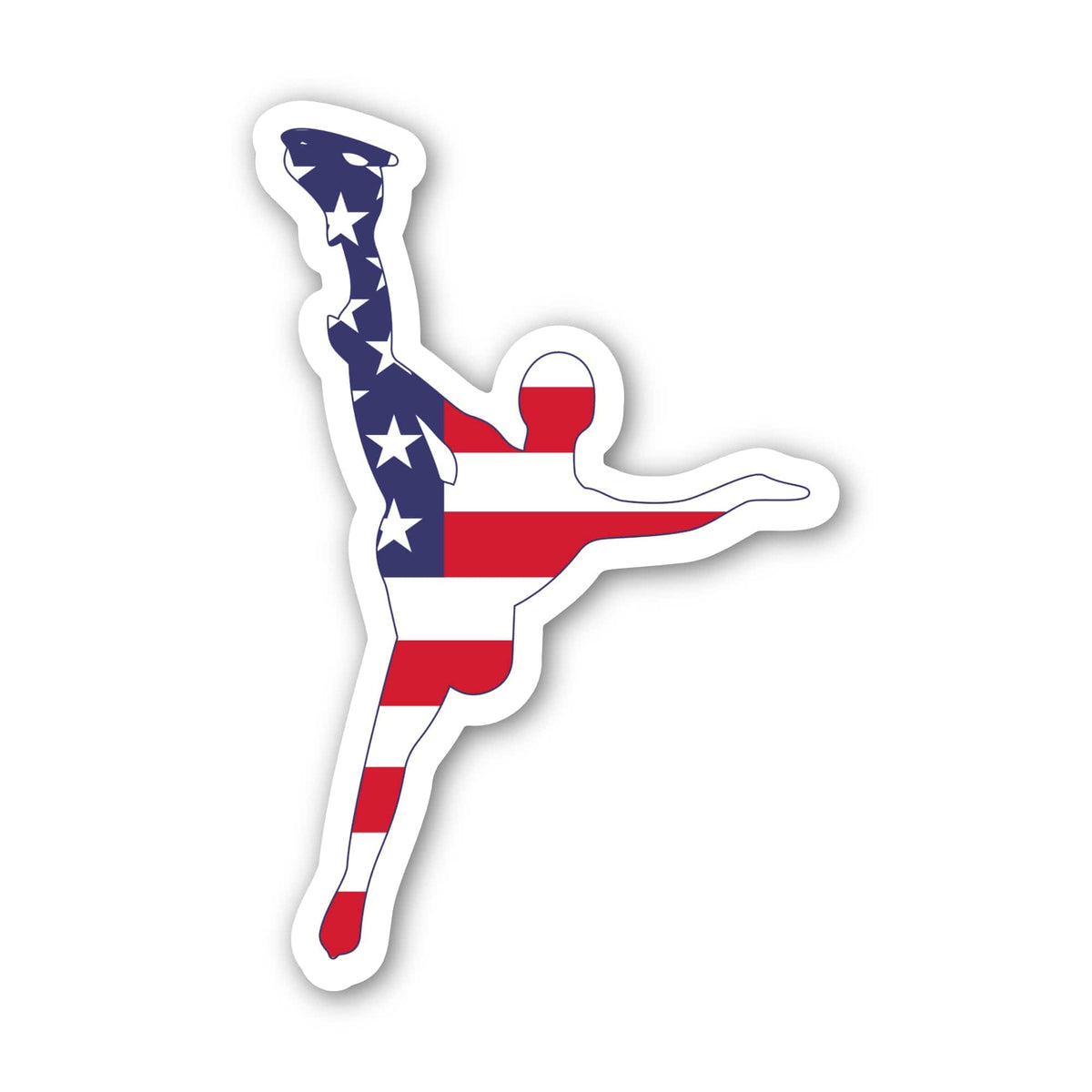 Figure Skating USA Flag Sport Sticker – Big Moods