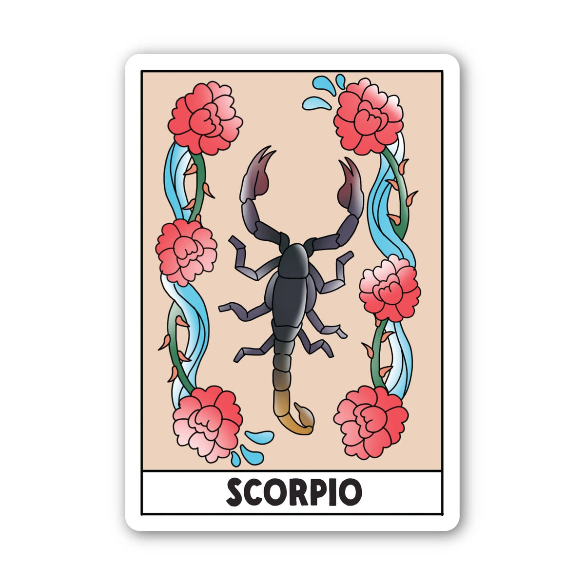 Scorpio Zodiac Tarot Card Sticker – Big Moods