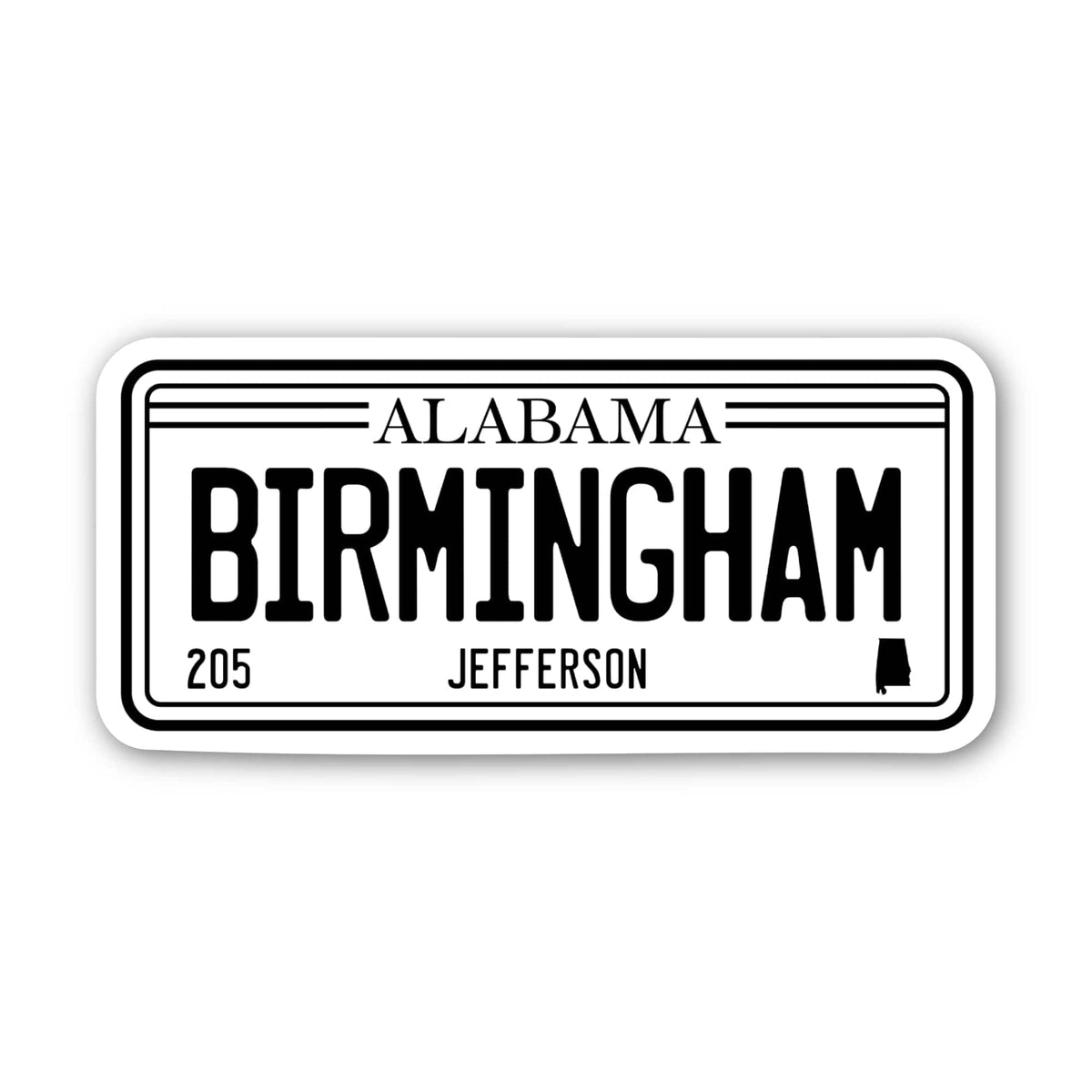Birmingham, Alabama License Plate Sticker – Big Moods