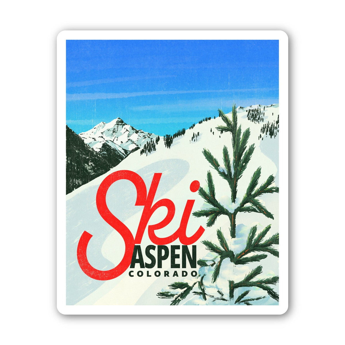 Ski Aspen Colorado Vintage Sticker – Big Moods