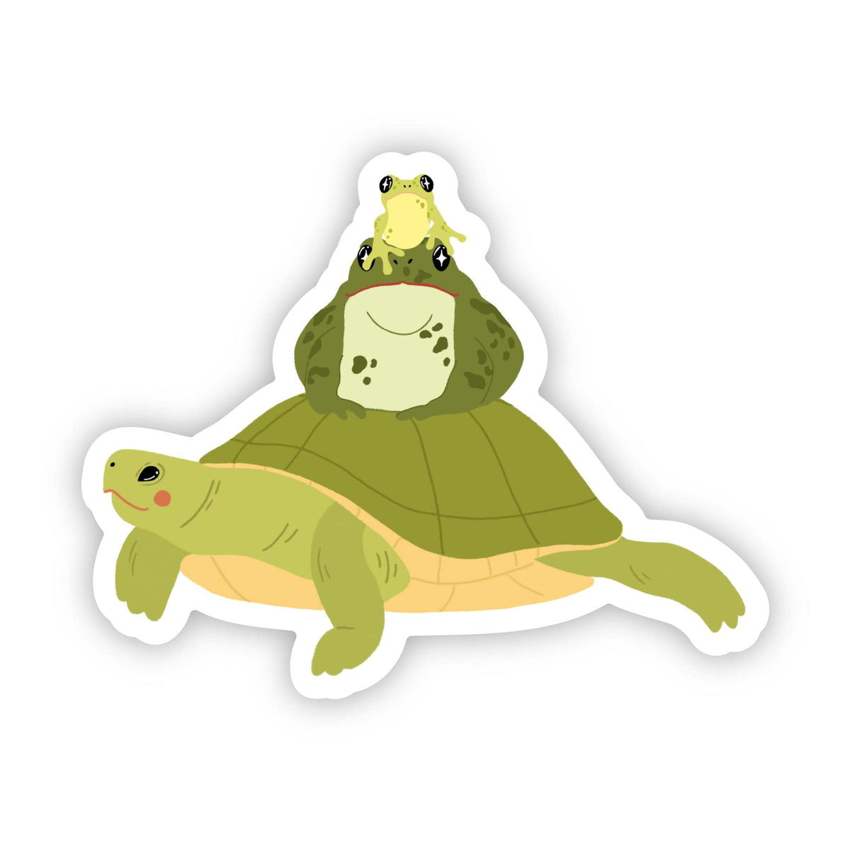 Toad Riding Frog Riding Turtle Sticker – Big Moods