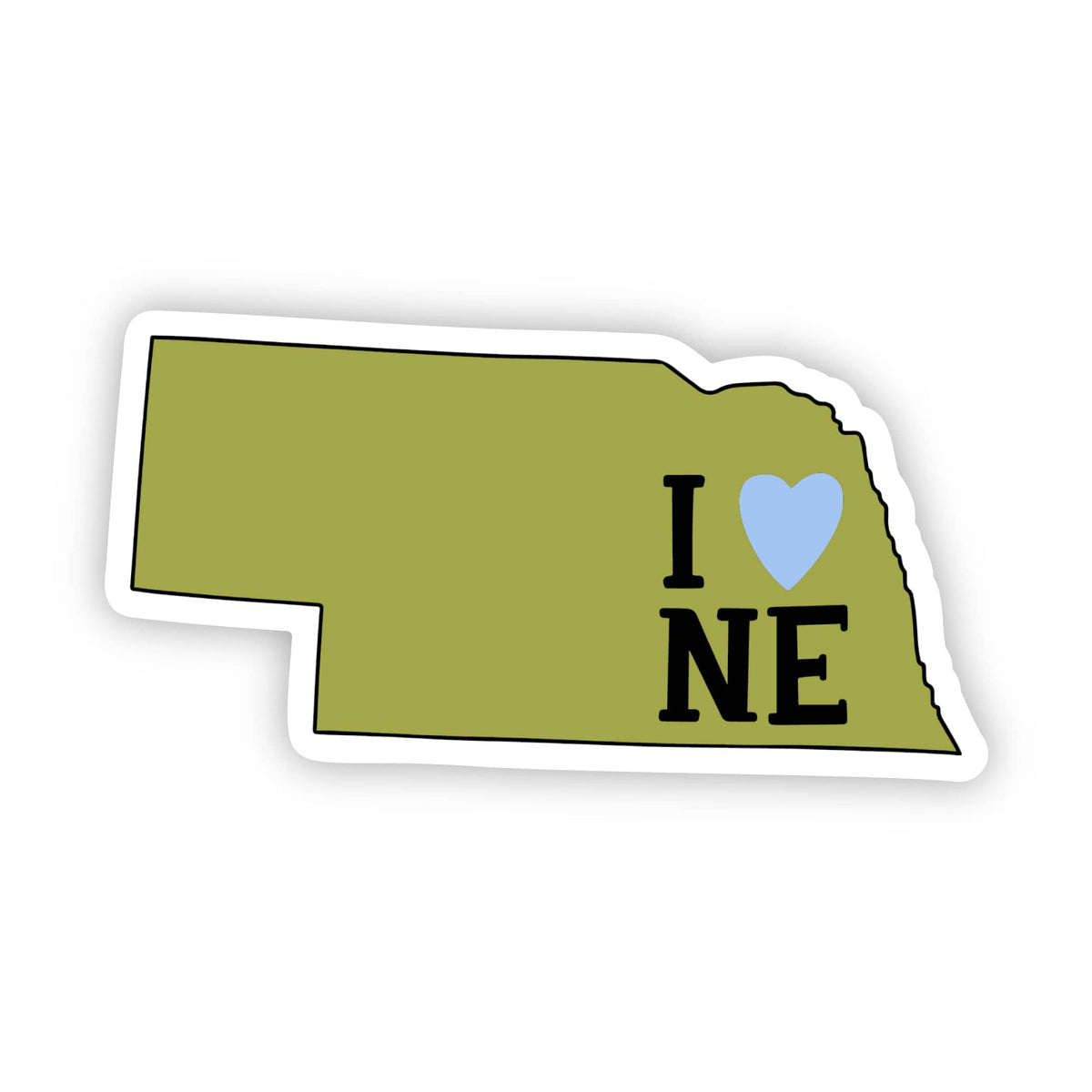 "I Love Nebraska" Sticker – Big Moods
