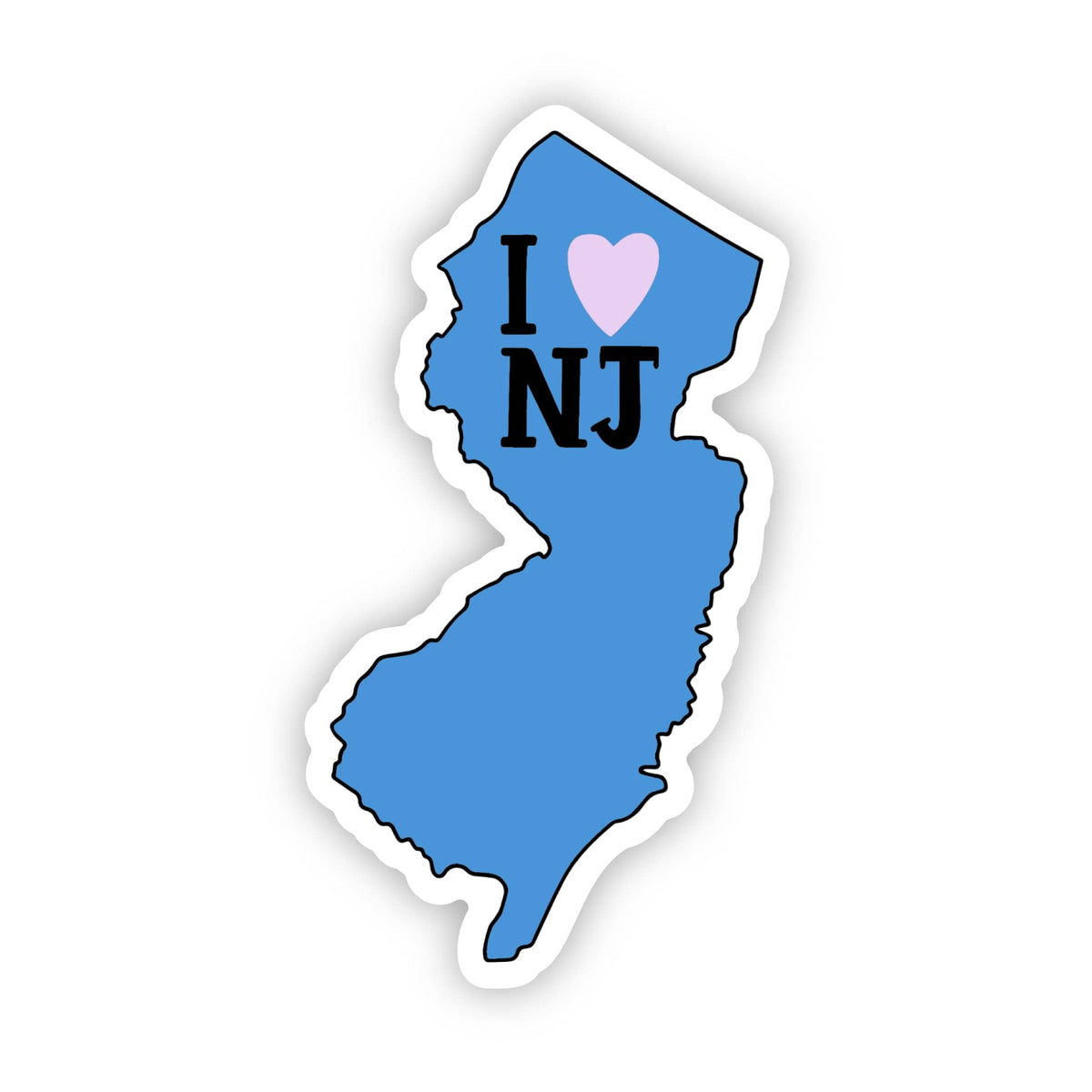 "I Love New Jersey" State Sticker – Big Moods