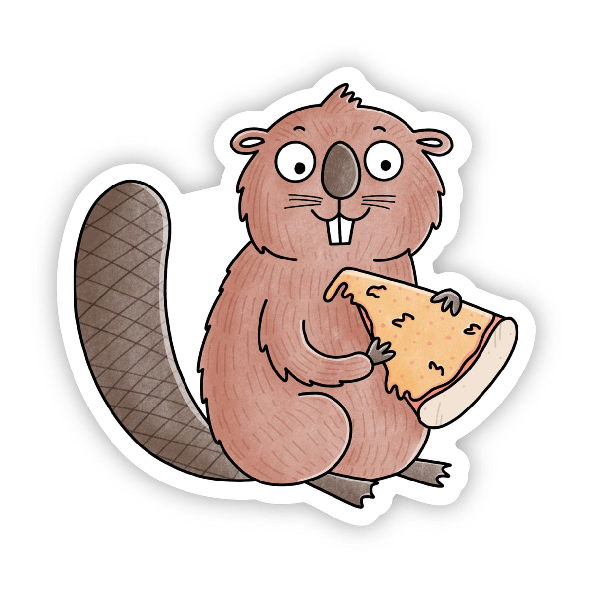 New York Beaver Eating Pizza Sticker – Big Moods