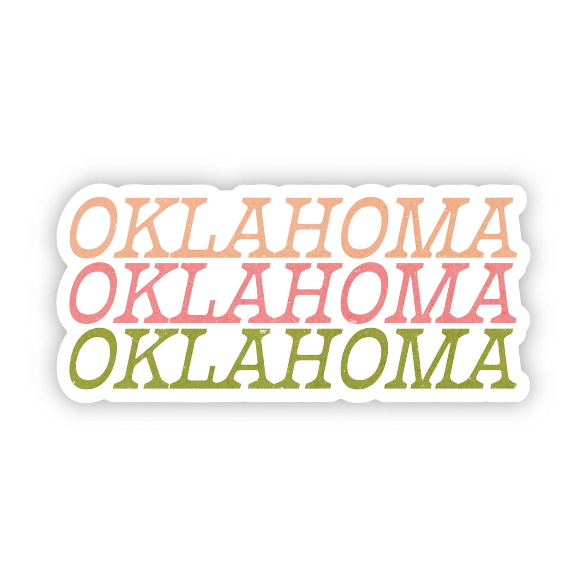 Oklahoma Text Sticker – Big Moods
