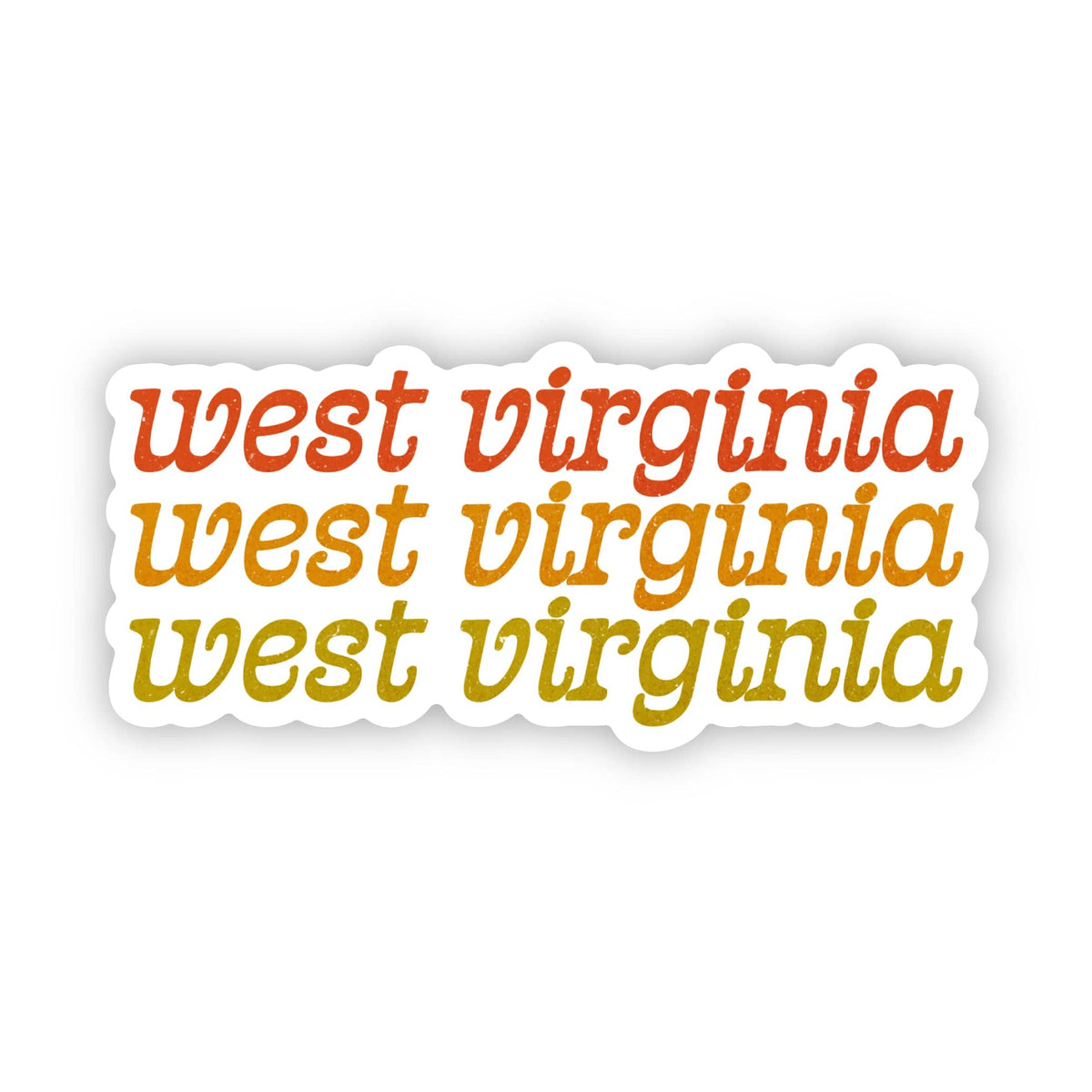 West Virginia Text Sticker – Big Moods
