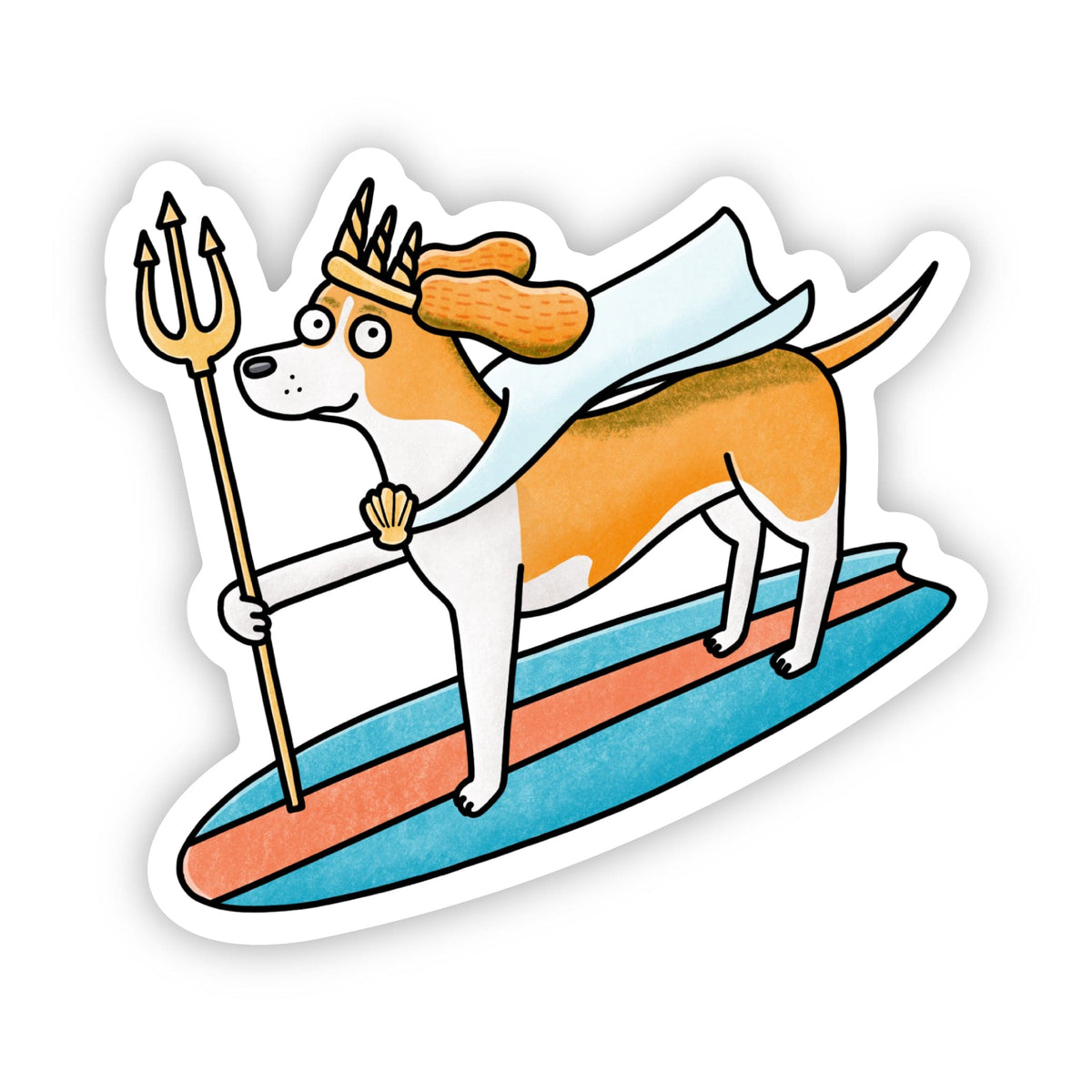 Surfing Virginia State Dog Sticker – Big Moods