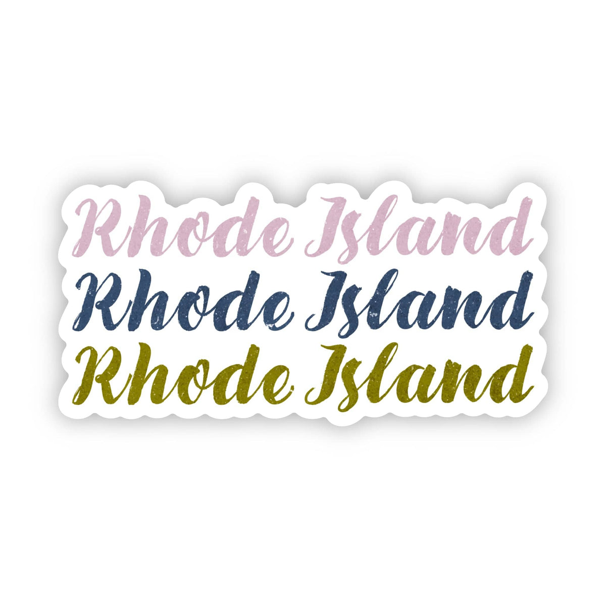 Rhode Island Text Sticker – Big Moods