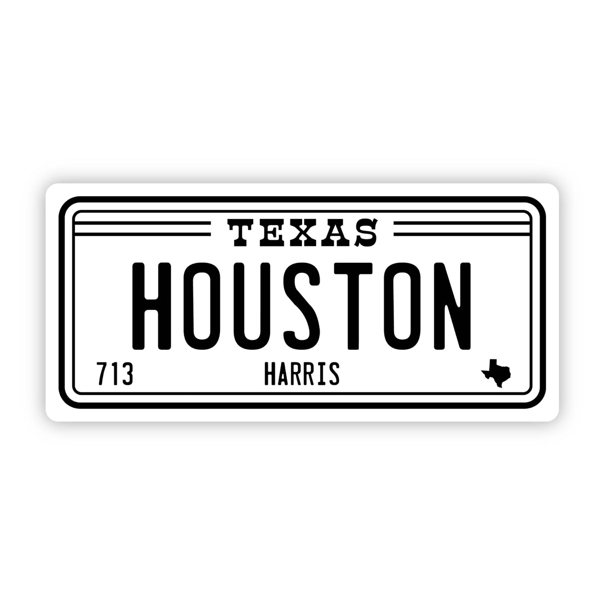 Houston Texas 713 License Plate Sticker – Big Moods