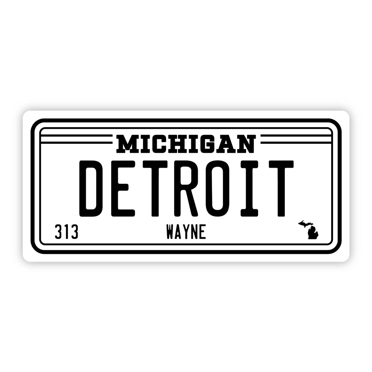 Detroit Michigan 313 Bumper Sticker (5 inch) – Big Moods