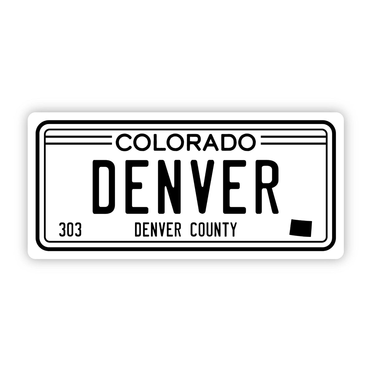 Denver Colorado 303 License Plate Sticker – Big Moods