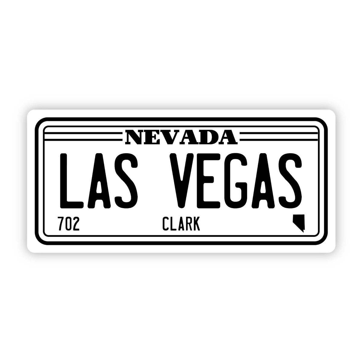 Las Vegas 702 License Plate Sticker – Big Moods