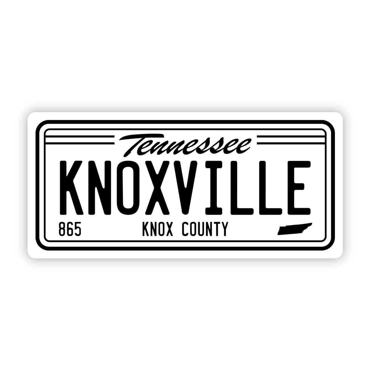 Knoxville Tennessee 865 Bumper Sticker (5 inch) – Big Moods